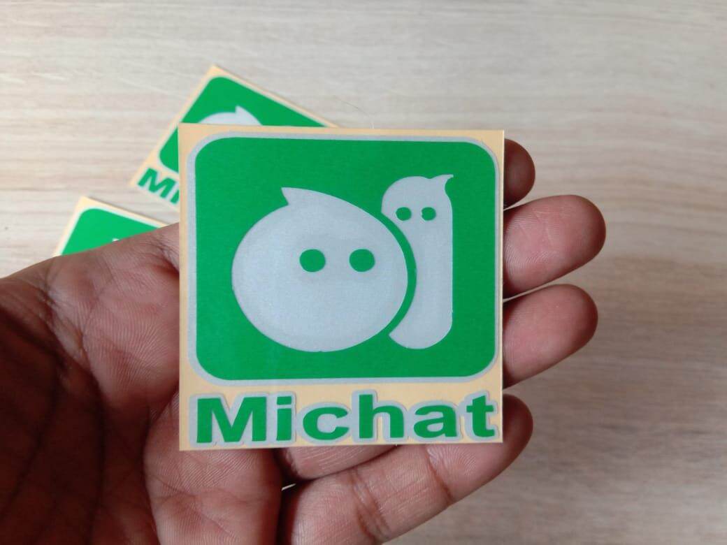 Stiker michat lucu sticker acesoris variasi motor mobil hp laptop helm ...