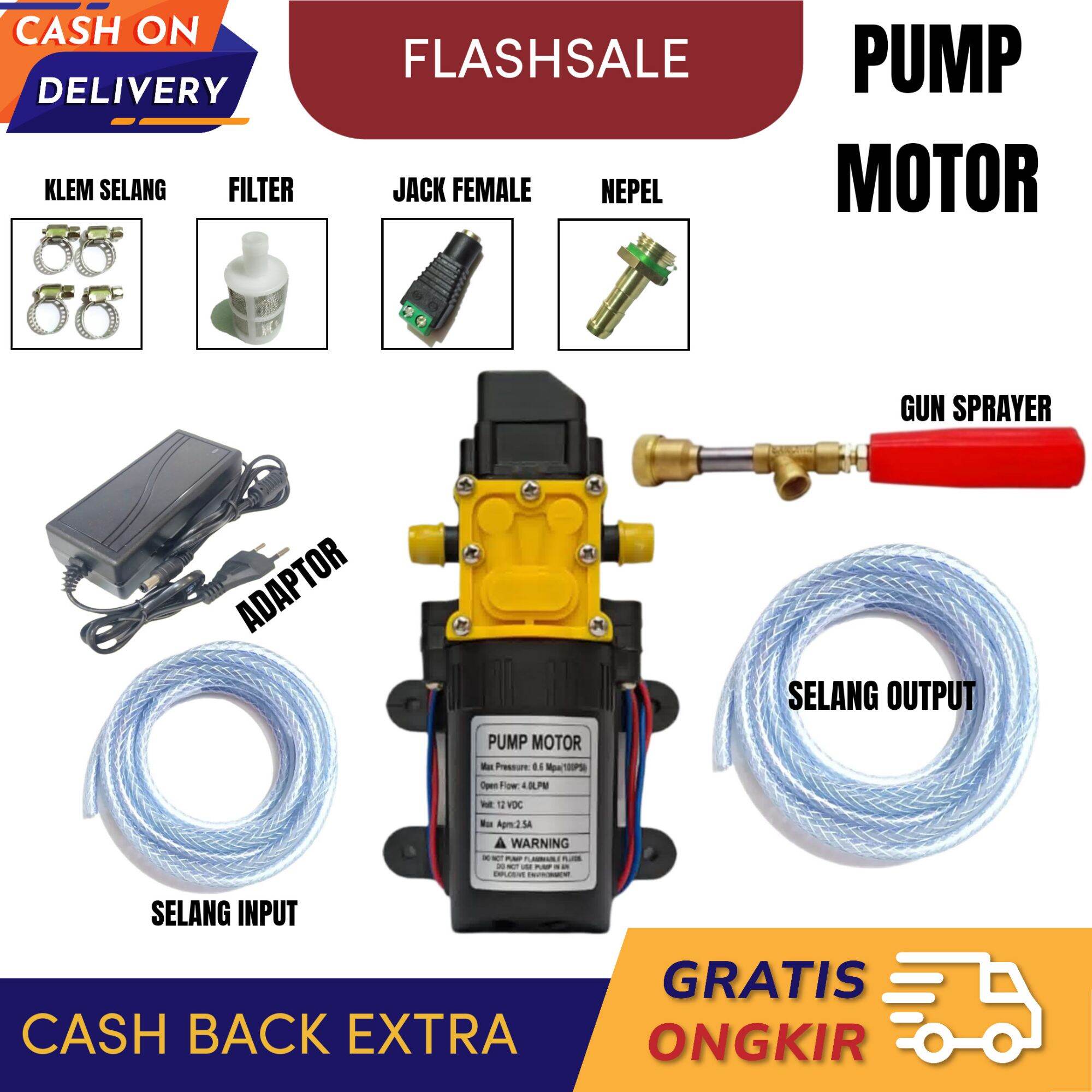 Alat cuci steam motor 12v 100 Psi / Paket Lengkap cuci mobil Ac / Mesin ...