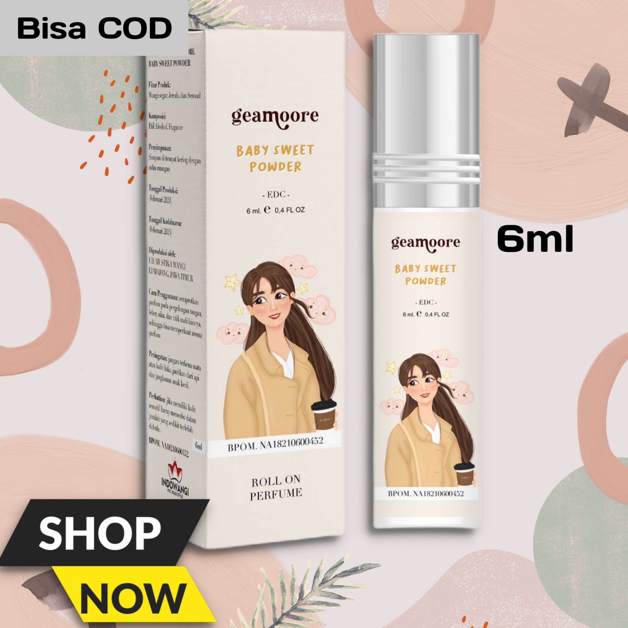 COD Parfum BPOM Geamoore 6ml roll on / sudah BPOM / parfum badan ...