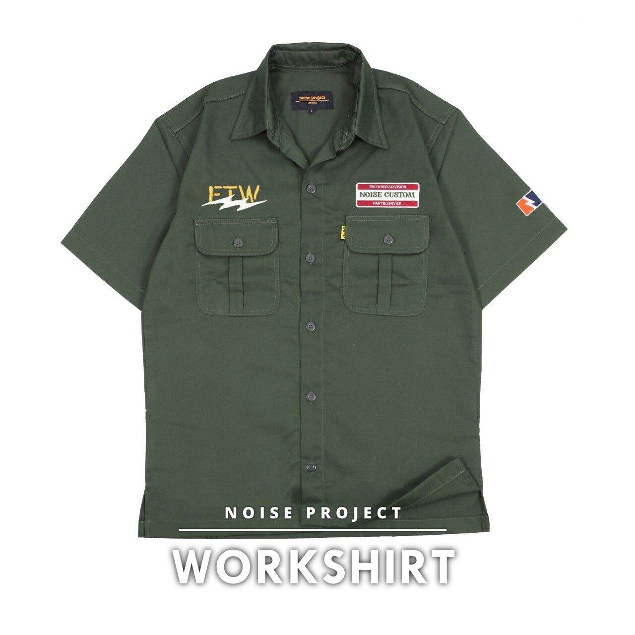 WORKSHIRT HIJAU - KEMEJA KERJA - KEMEJA MOTOR | Lazada Indonesia