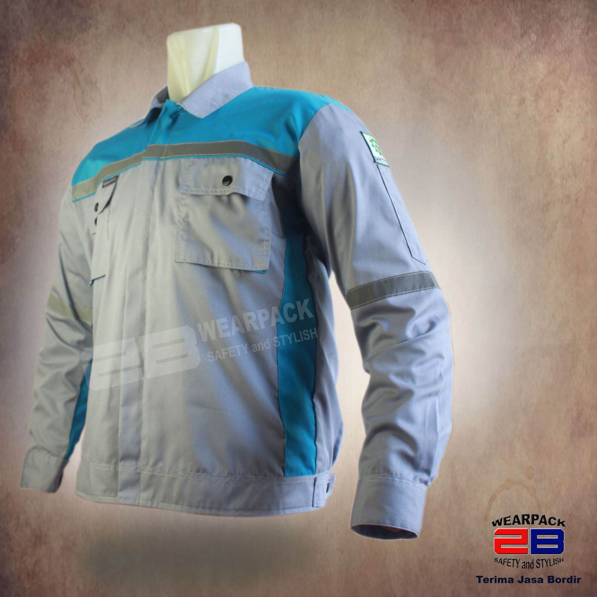 kemeja kerja/wearpack safety /baju tambang /seragam proyek /lengan panjang /ukuran S dan Jumbo ...