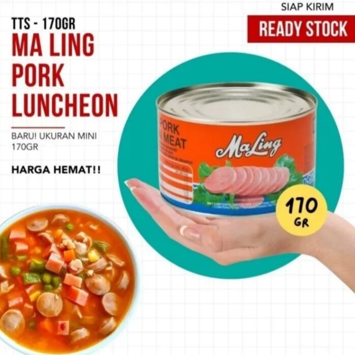 MA LING LUNCHEON DAGING BABI TTS / MA LING CANNED PORK 170 GRAM ...