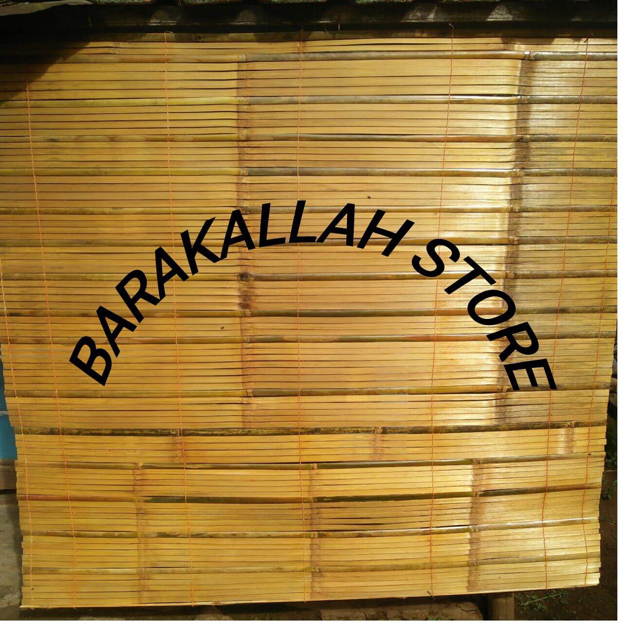 tirai bambu gulung sudah plitur ukuran 2 x 2 1,5 x 2 free tali keretan ...