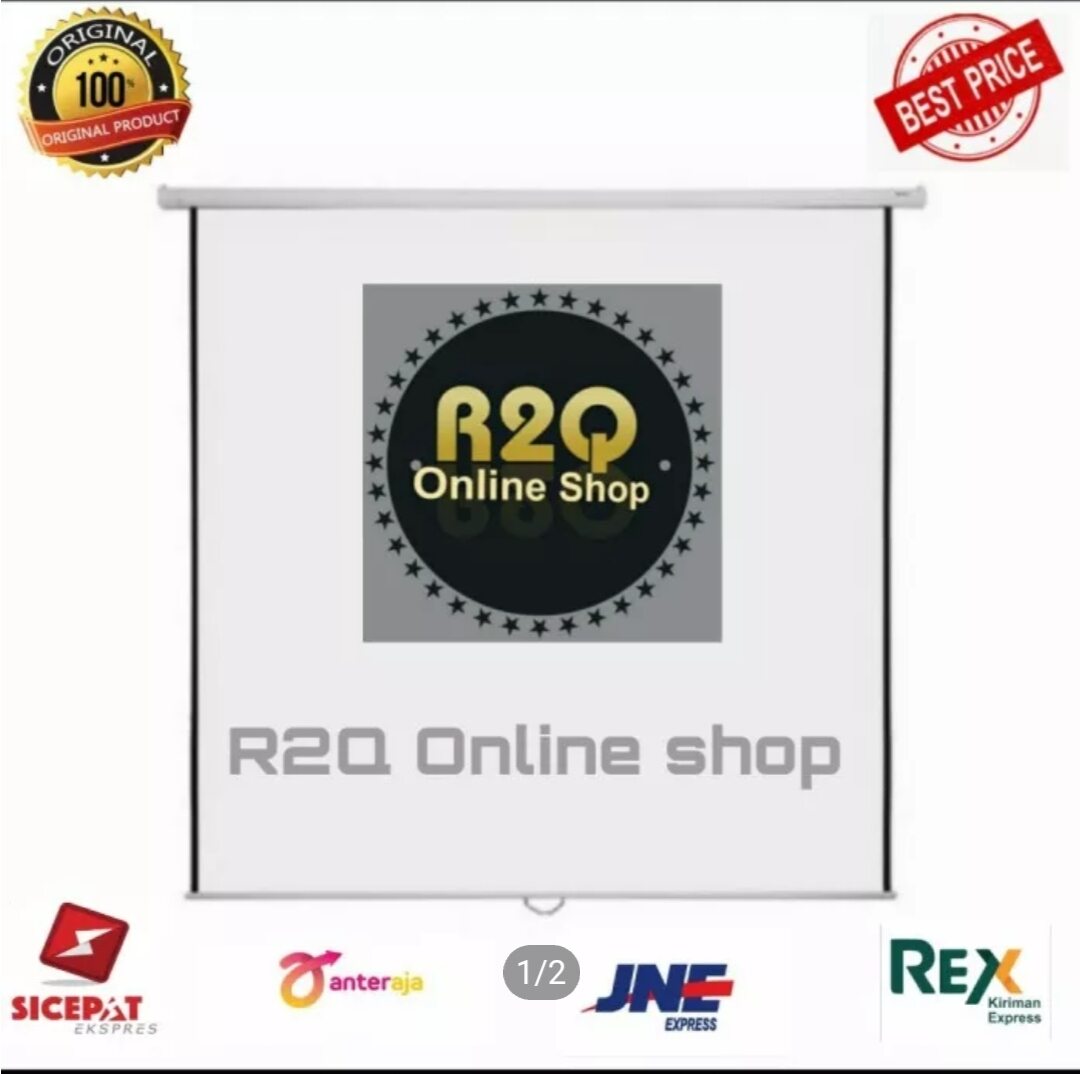 Layar Proyektor manual 96 inch | Lazada Indonesia