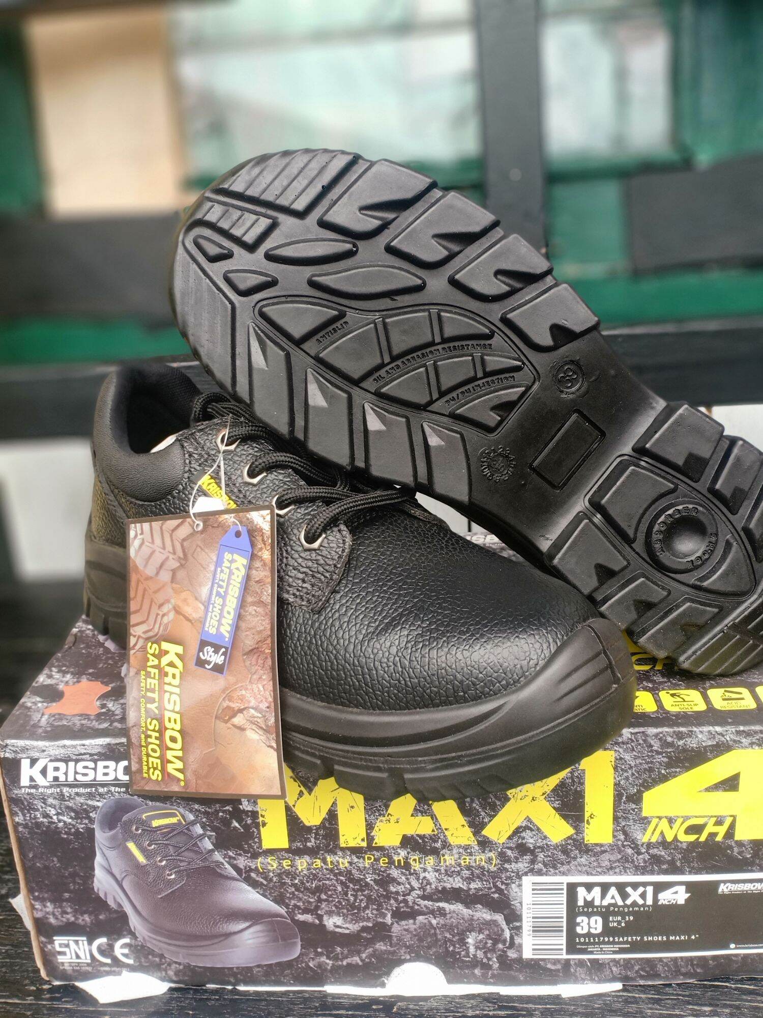 sepatu safety krisbow Maxi 4in | Lazada Indonesia