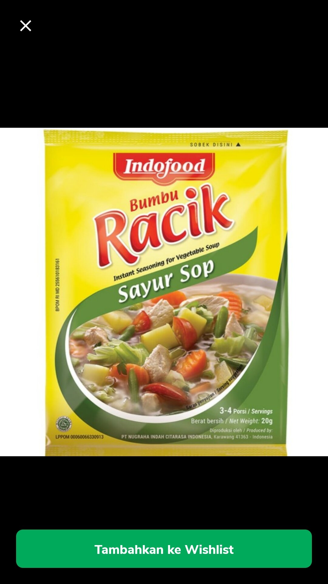 BUMBU RACIK SAYUR SOP 1 RENCENG ISI 10 SACHET | Lazada Indonesia