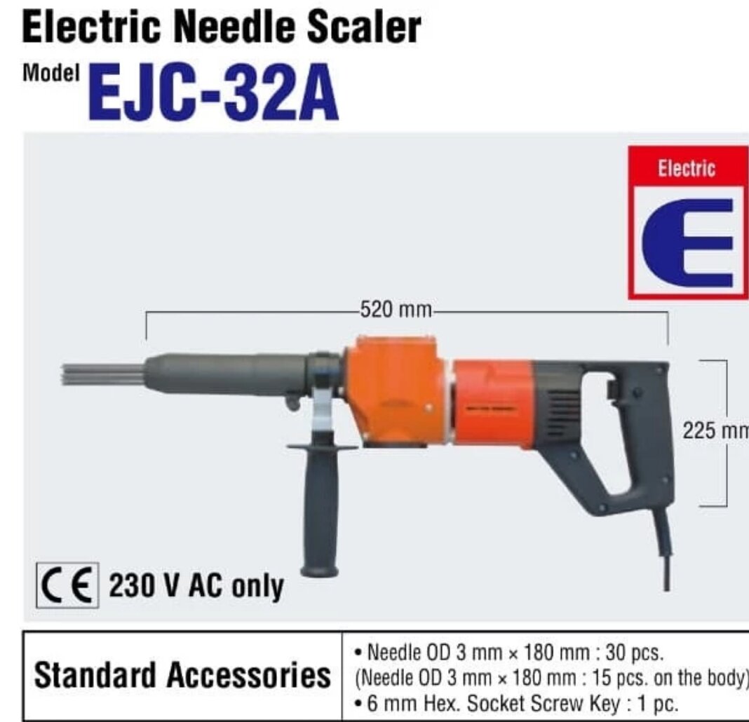 NITTO KOHKI EJC-32A Electric Needle Scaler Jet Chisel Made in Japan ...