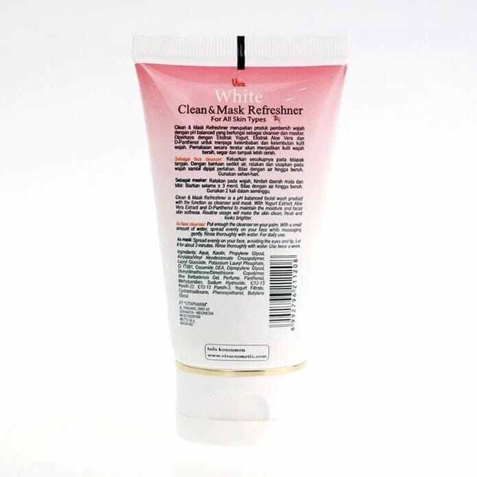 Viva White Clean Mask Refreshner Face Cleanser / All Skin Types / Dry ...