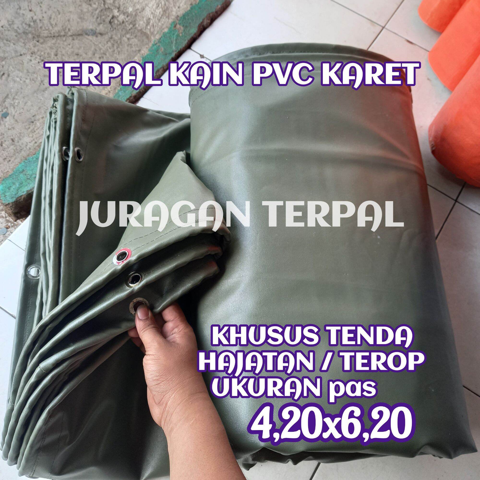 terpal tenda kain cv pvc karet ukuran 4,20x6,20 | Lazada Indonesia