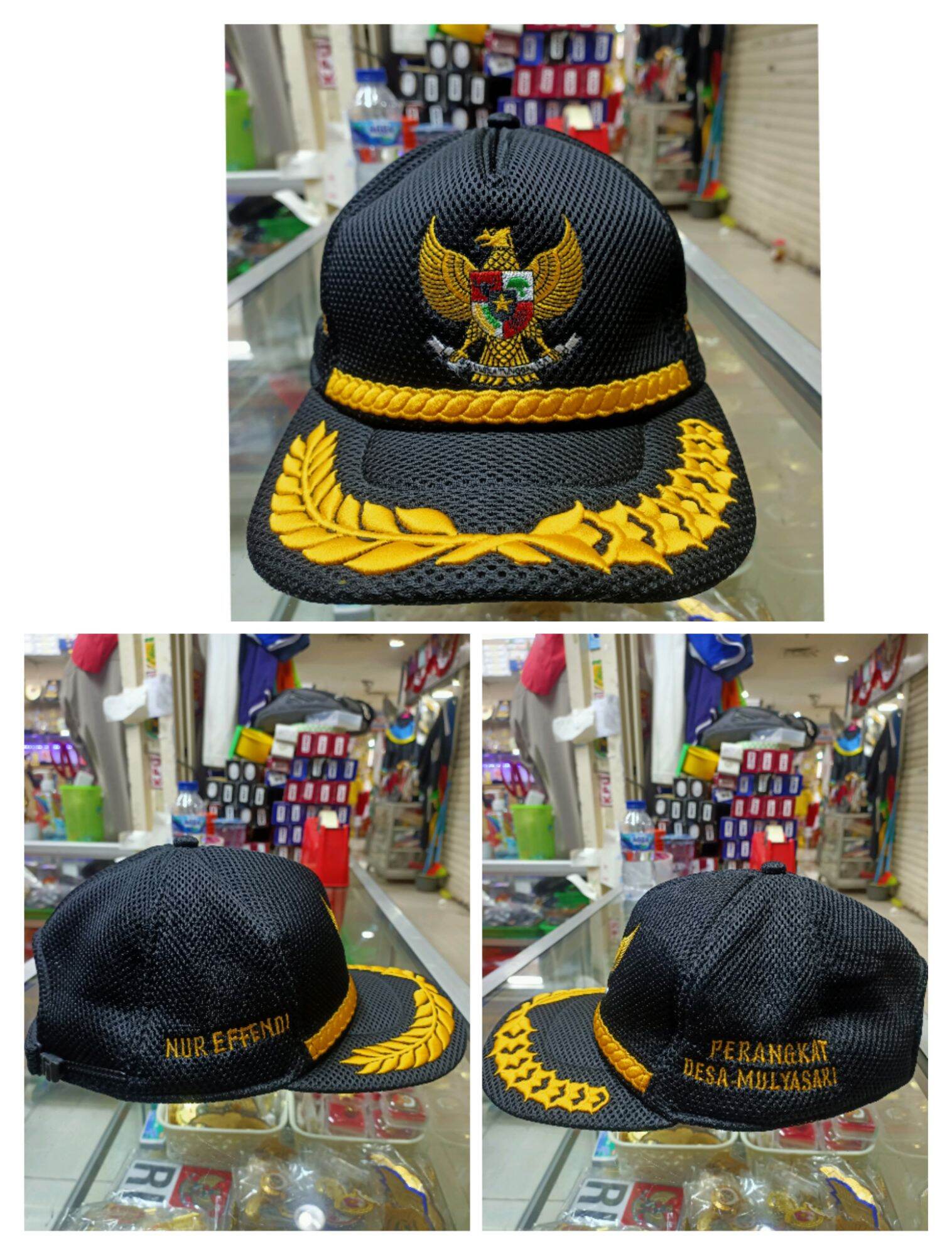 TOPI BPD TOPI GARUDA JARING + BORDIR NAMA | Lazada Indonesia