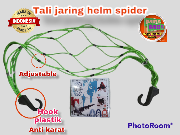 TALI JARING HELM MODEL SPIDER TALI JARING SERBA GUNA | Lazada Indonesia