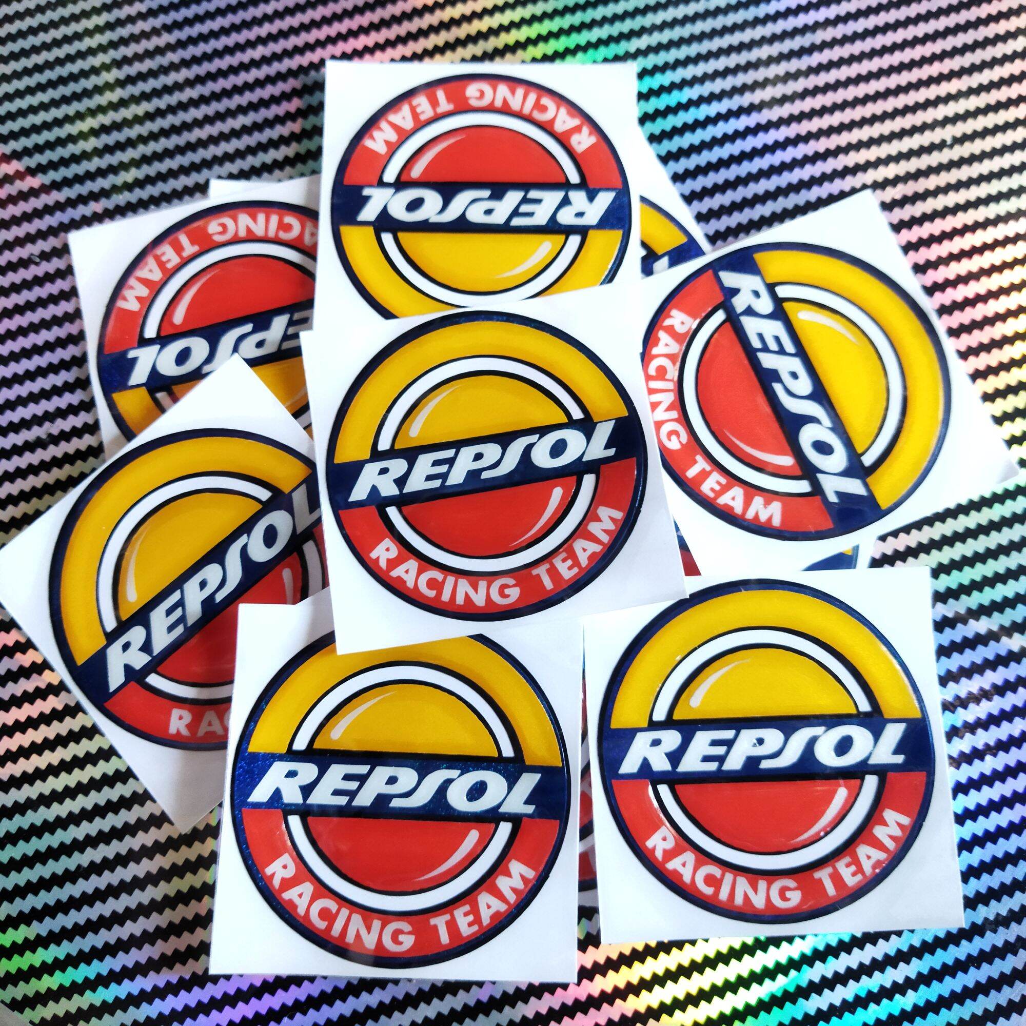 STIKER TIMBUL EMBLEM REPSOL EMBLEM REPSOL STICKER MOTOR REPSOL HARGA 1 ...