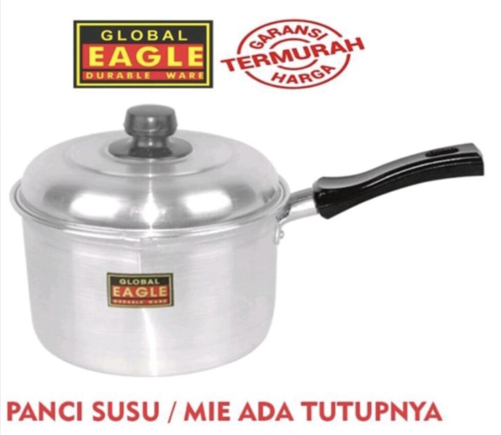 Panci susu mie tutup 16cm Aluminum Global Eagle/Panci mie rebus/Panci ...