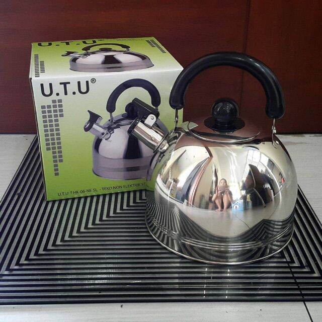 Teko Bunyi Siul 5 LITER UTU Stainless / Whistling Kettle / Ceret Ketel 5Liter / Pemanas Air 5L 5 ...