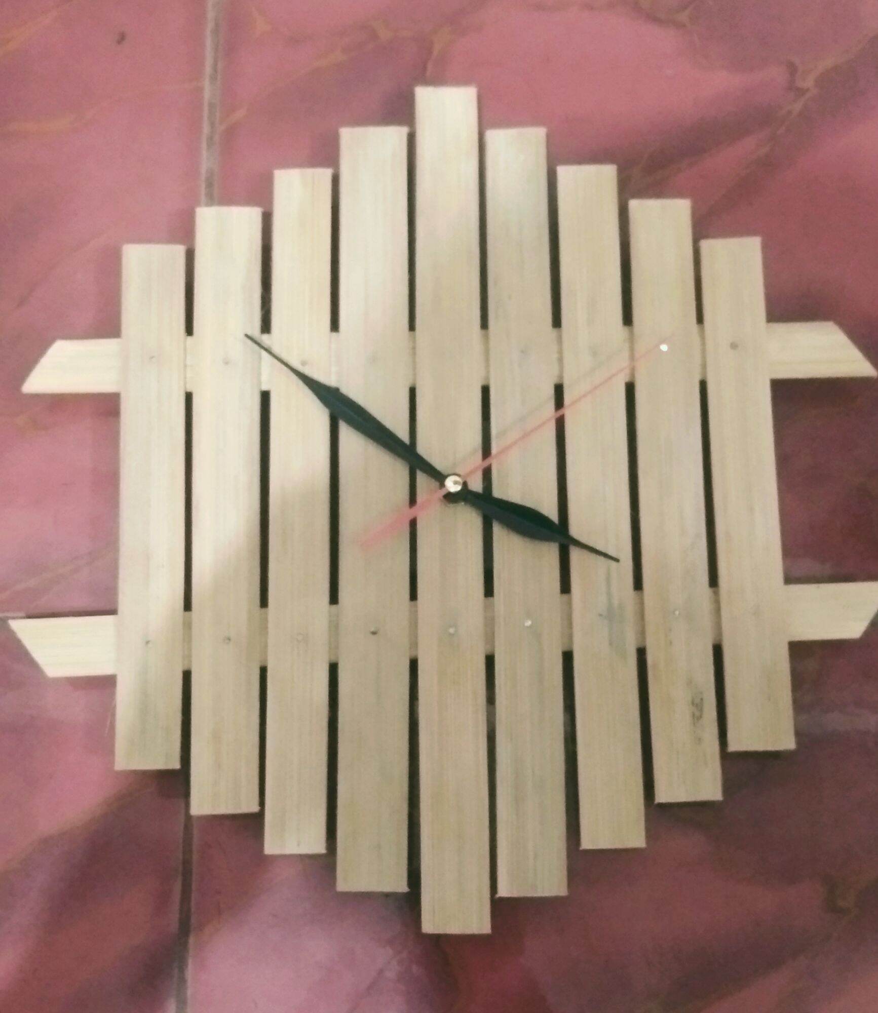 jam dinding bambu unik | Lazada Indonesia