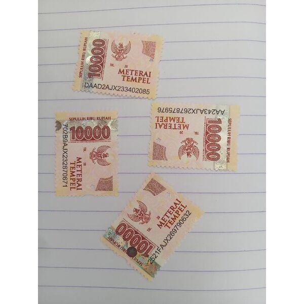 Materai 10000 100% alsi, 100 baru | Lazada Indonesia