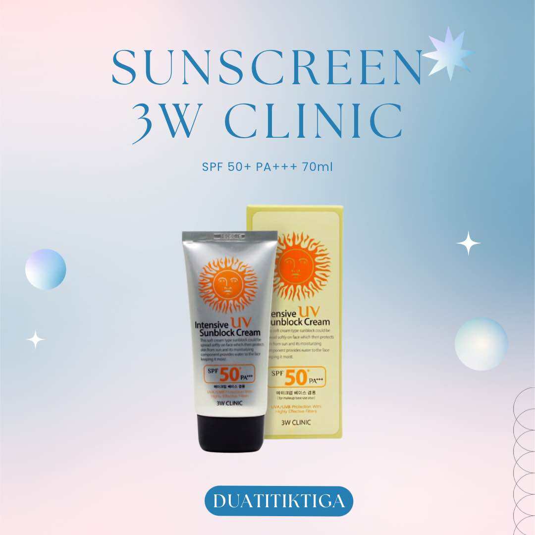 3W Clinic Sunscreen Suncream SPF 50+ PA+++ 70ml | Lazada Indonesia