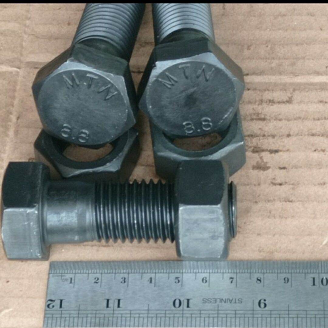 BAUT BAJA M24 X 70.BAUT MUR HTB 8.8 M24X70 KUNCI 36 GRADE 8.8. | Lazada ...