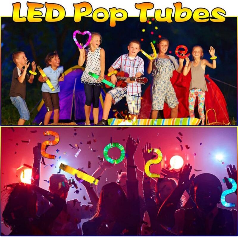 Pop light PROMO COD Pop Tabung Dengan Lampu LED Mainan Pop Tube LED Pop ...