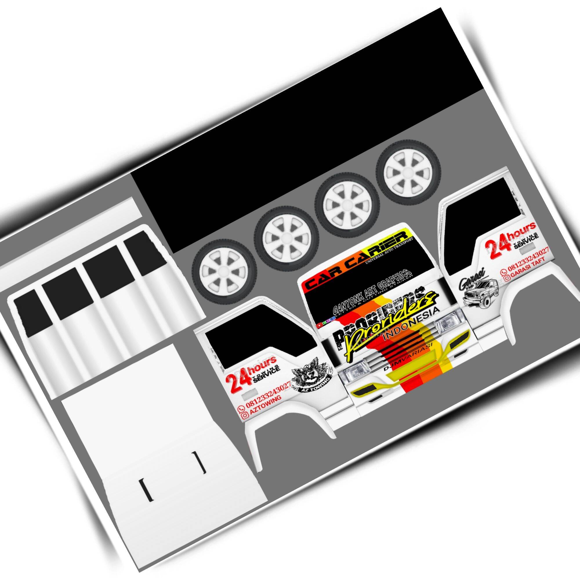 Stiker miniatur truk towing 2 lembar termurah | Lazada Indonesia