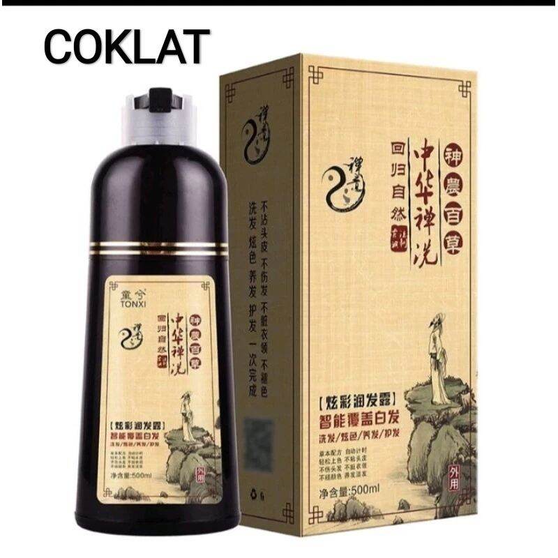 [ Original 500ml ] Shampo Semir herbal Penghitam Rambut Peenghilang ...