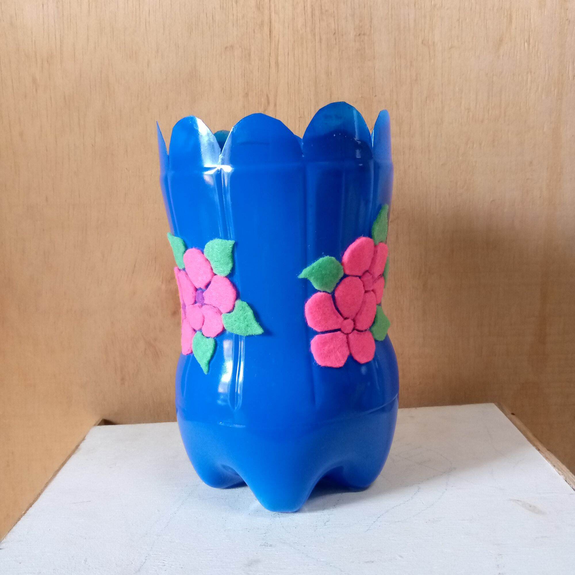 pot vas bunga botol Fanta, Sprite, Cola / prakarya sekolah / kerajinan ...