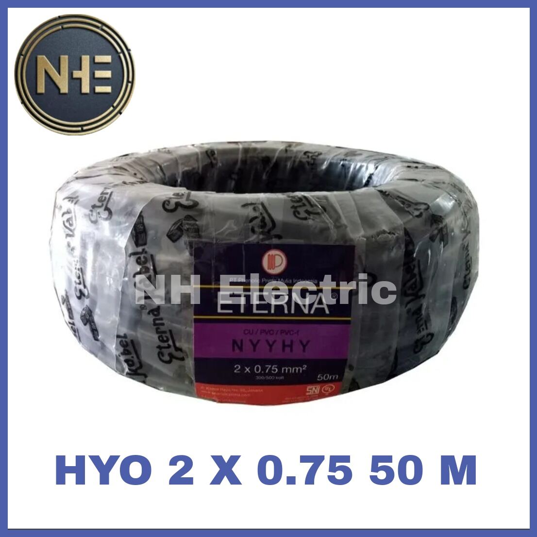 Kabel Eterna NymHyo 2x0,75mm Hitam 50m - Kabel Listrik Eterna Serabut ...
