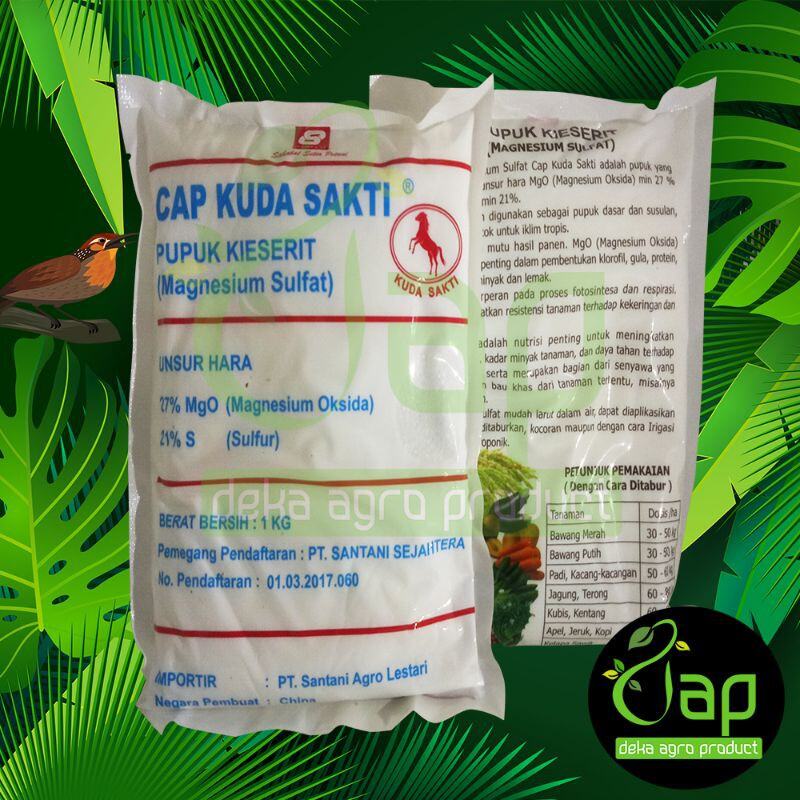 PUPUK KIESERIT CAP KUDA SAKTI 1KG MAGNESIUM SULFAT | Lazada Indonesia