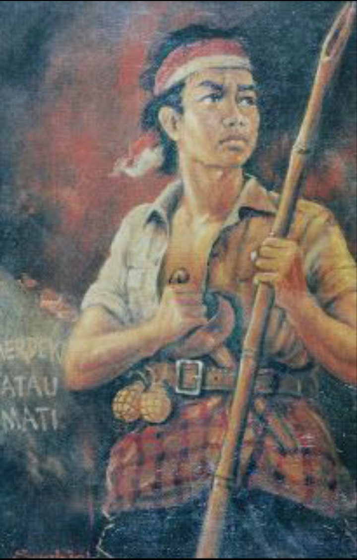 POSTER CETAK UKURAN JUMBO PERJUANGAN INDONESIA, LUKISAN CETAK PRJUANGAN ...