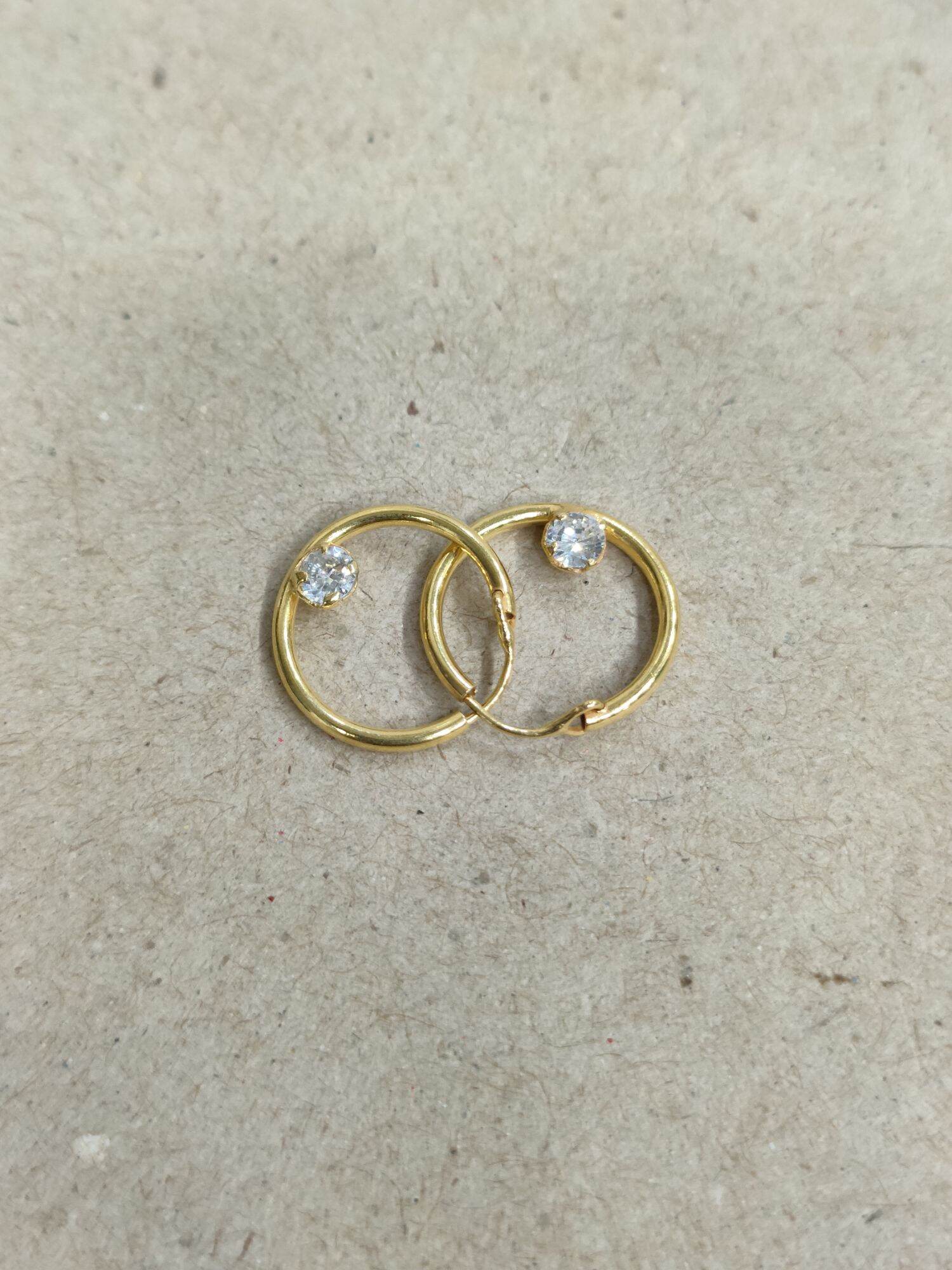 anting anak ring mata putih 1/2 gram emas muda | Lazada Indonesia