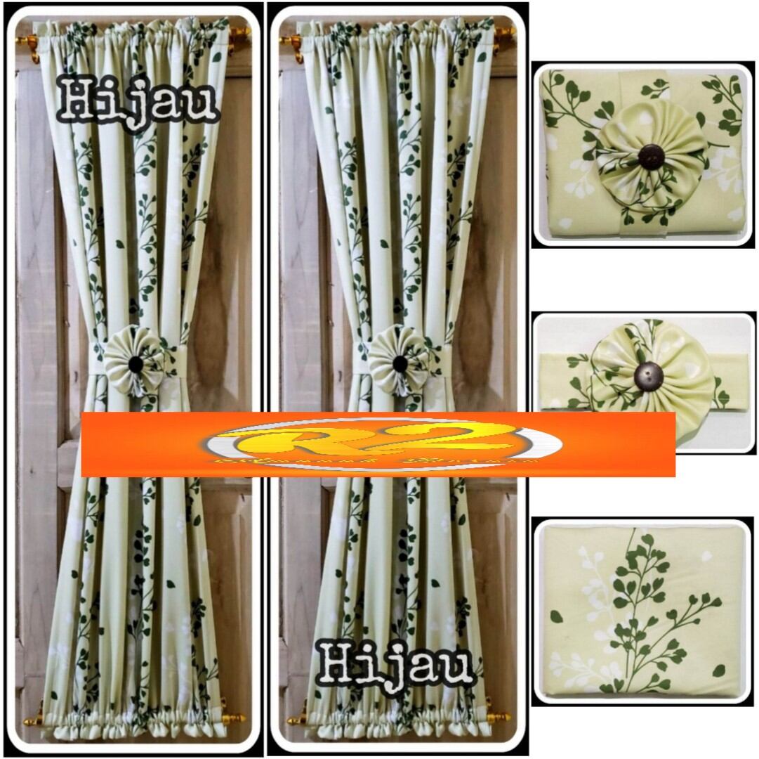 gorden kupu motip bunga daun jendela minimalis | Lazada Indonesia