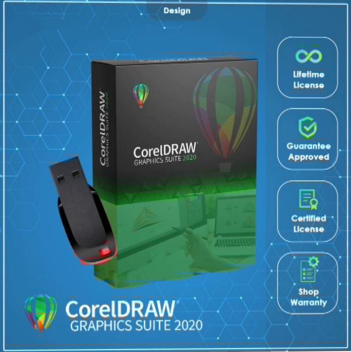 CorelDRAW GraphicsSuite 2020 64-bit full version dengan Flashdisk plus ...