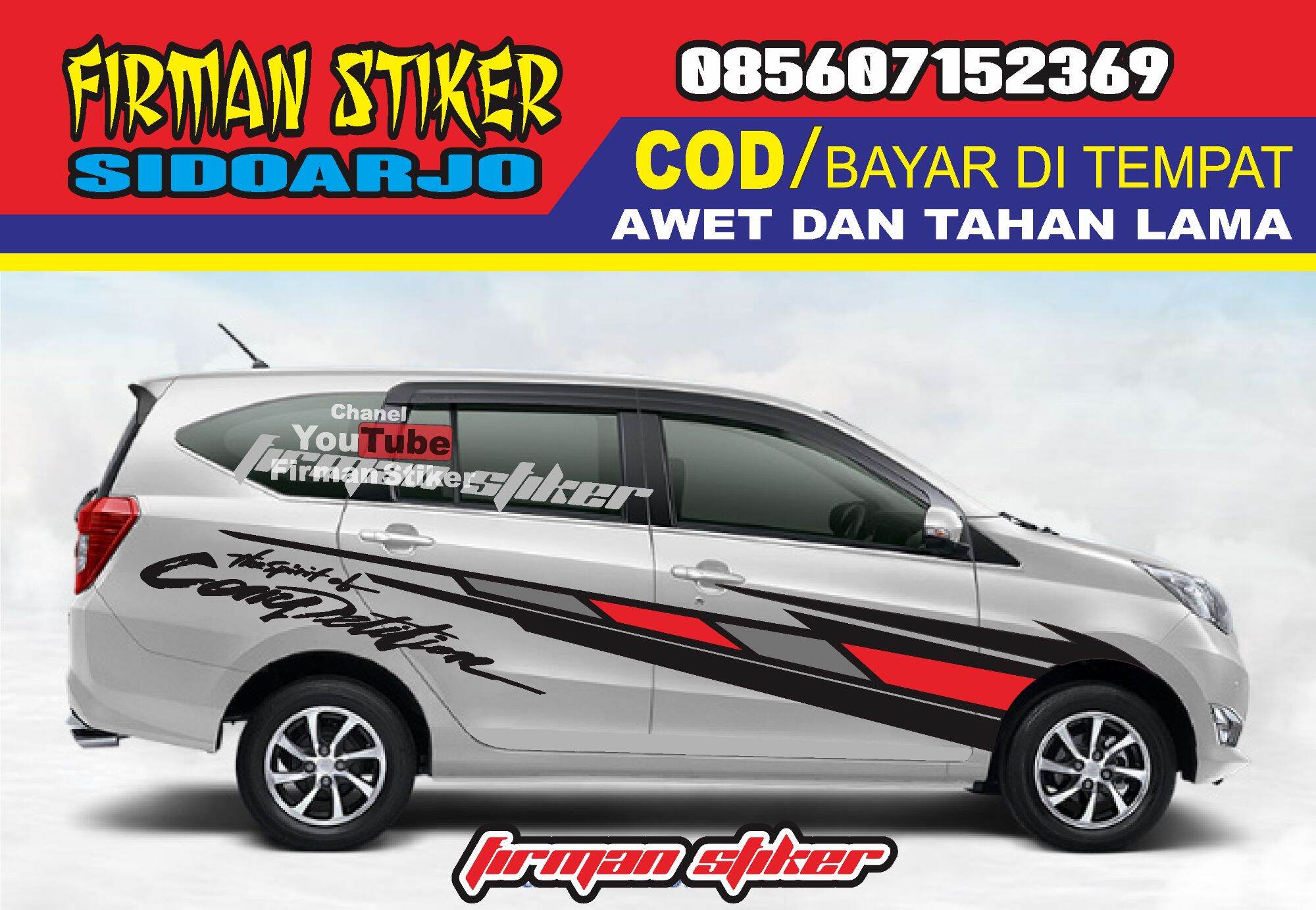 stiker mobil sigra calya (daoat dua sisi kanan kiri) | Lazada Indonesia