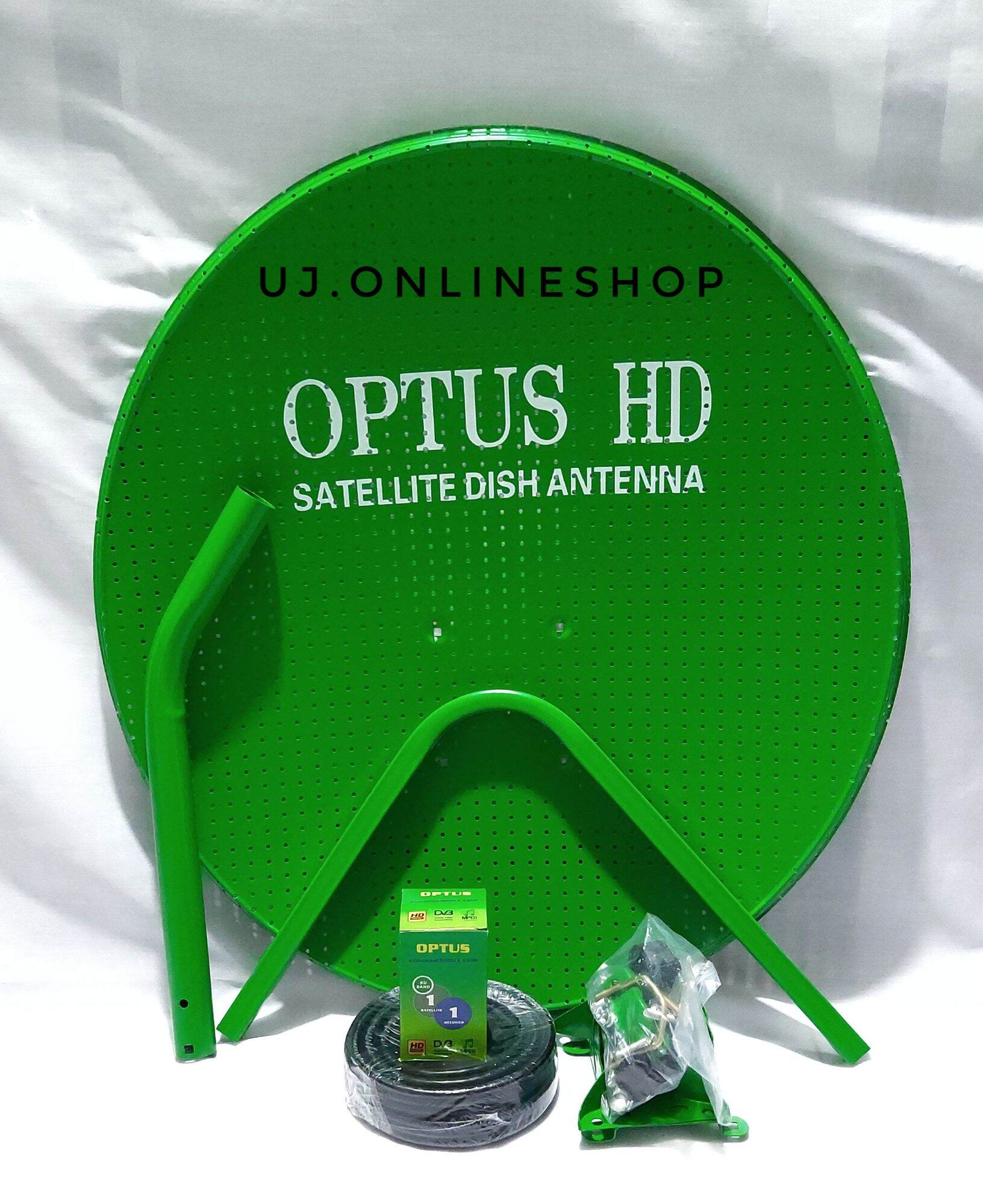 parabola mini 60 cm optus hijau lubang - paket lengkap lnb kabel ...