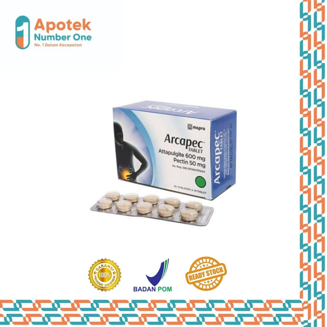 ARCAPEC satu STRIP ISI 10 OBAT PENCERNAAN DIARE | Lazada Indonesia
