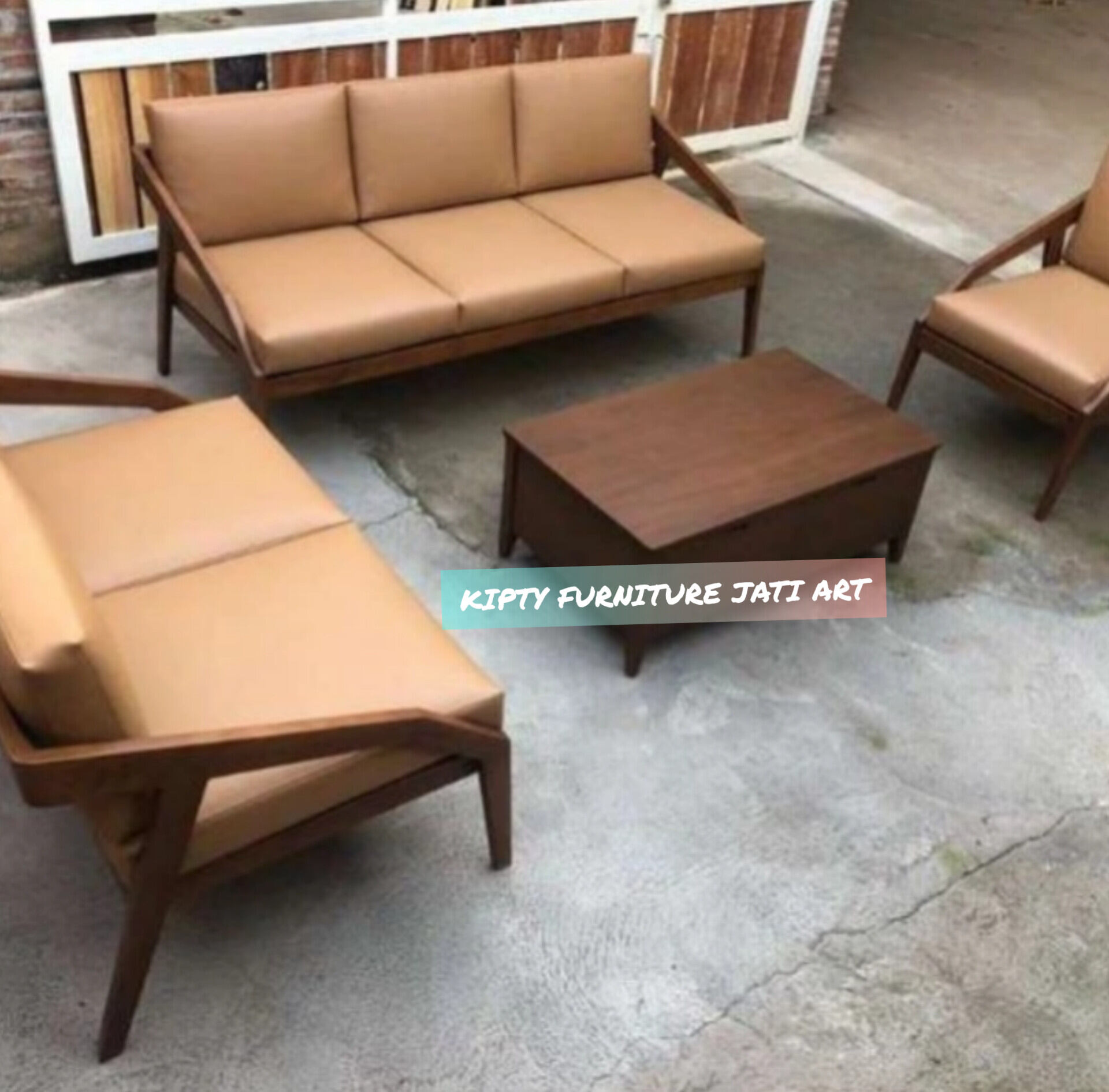 Kursi Tamu Retro Kayu Jati Formasi 321 + 1 Meja,Sofa Tamu Minimalis ...