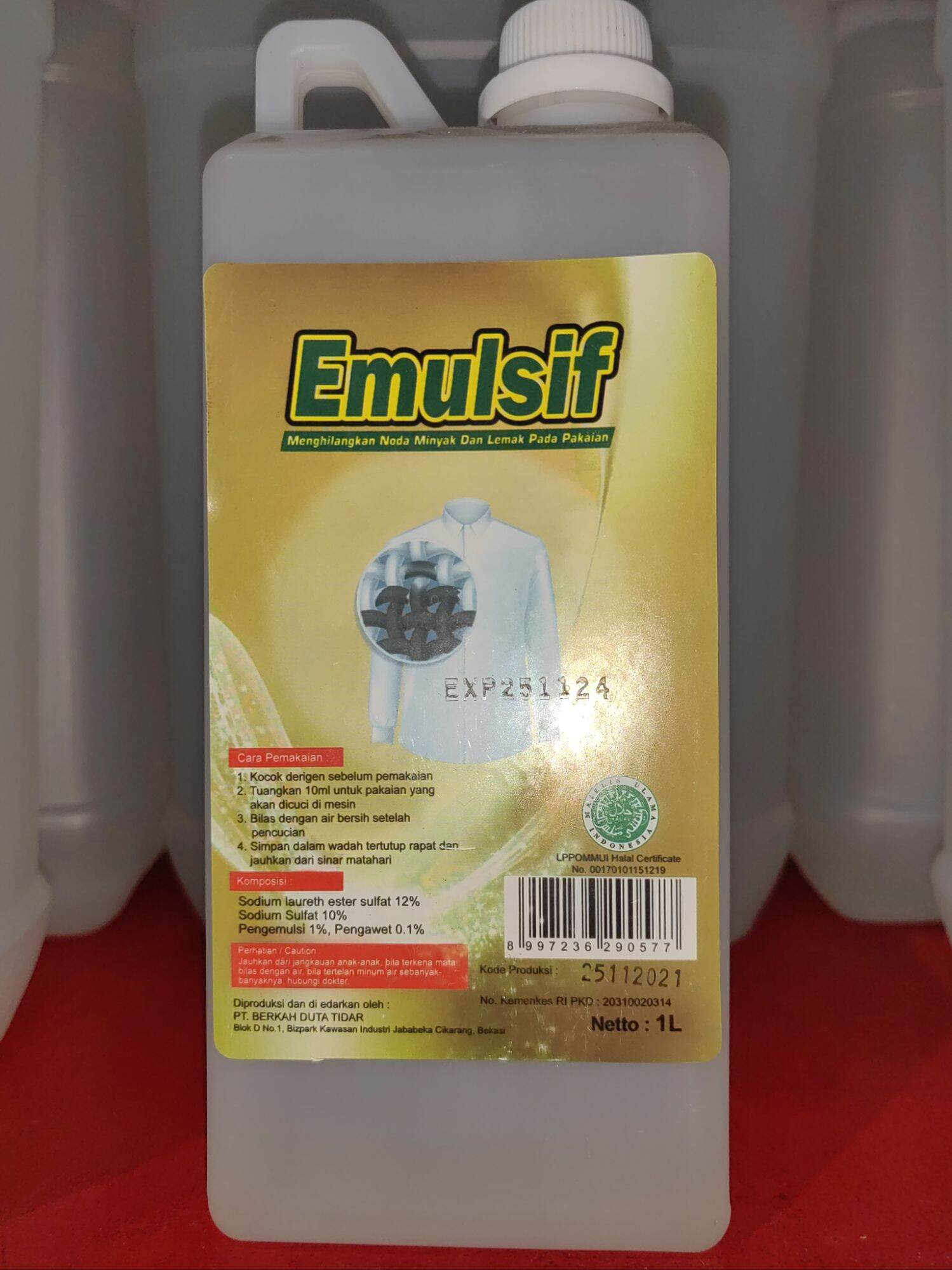 Emulsif 1 Liter Menghilangkan Noda Minyak dan Lemak pada Pakaian 1 ...