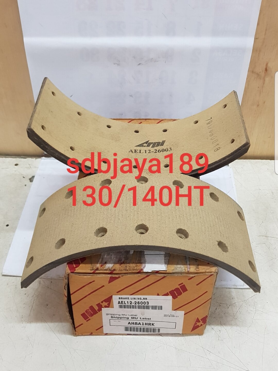 brake lining kampas rem belakang hino dutro dyna saurus ht 130 140 ht ...