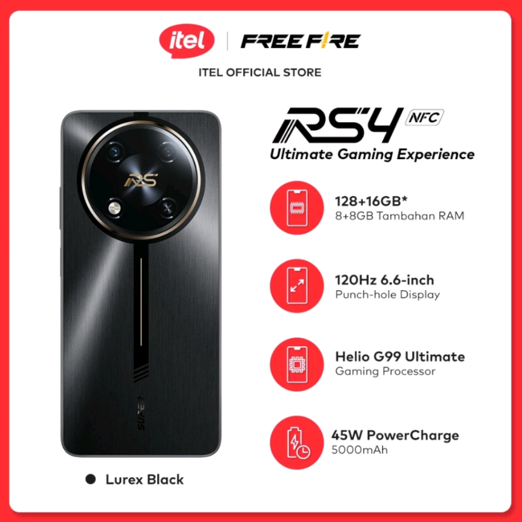 itel RS4 RAM 8+128GB - NFC - GOO Ultimate - 45W Power Charge - 120Hz 6. ...