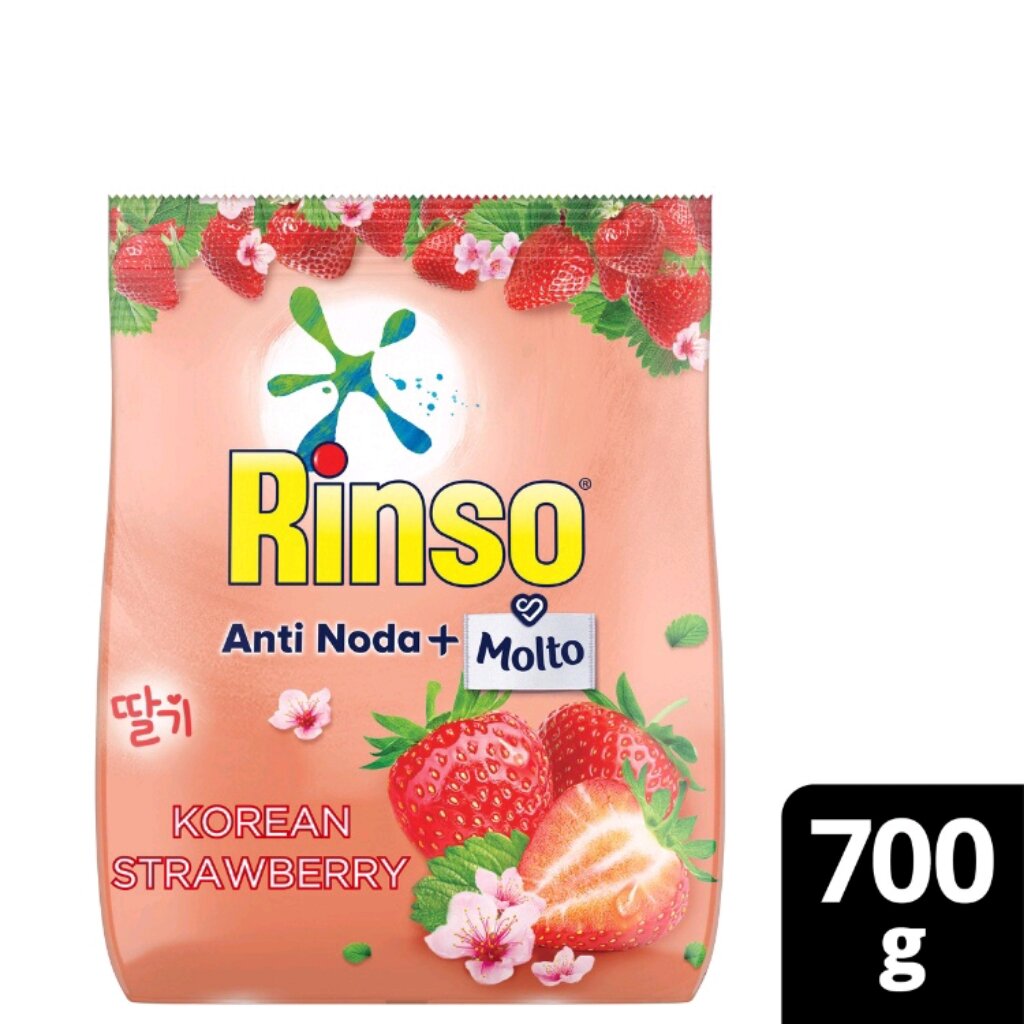 RINSO MOLTO KOREAN STRAWBERRY Detergent Detergen Deterjen Bubuk 700G ...