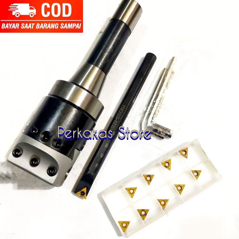 Alat Korter Lubang Boring Head 50MM Set Arbor R8-7/16-20 Set Holder ...