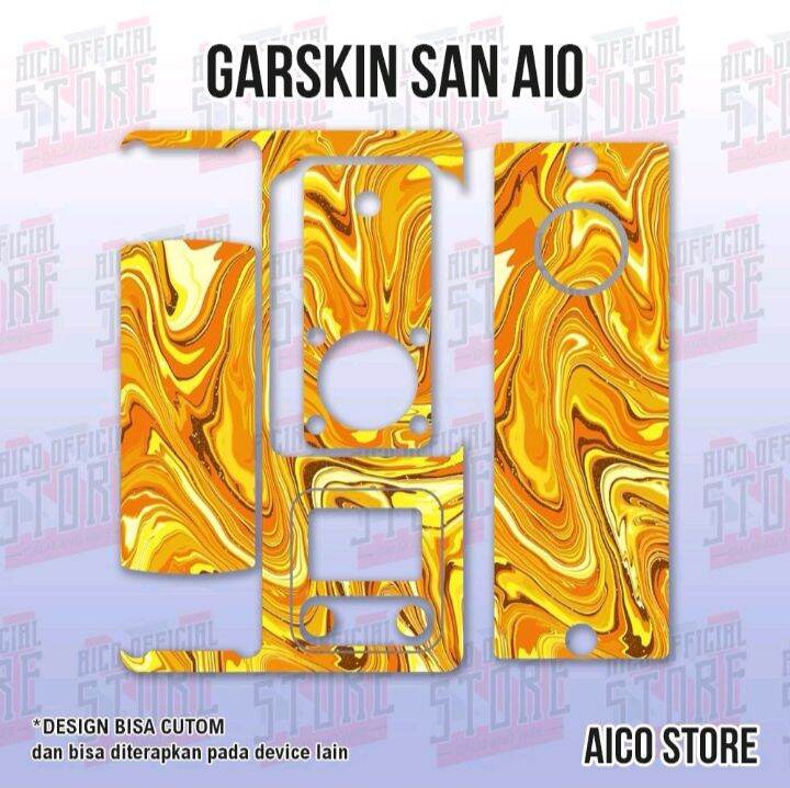 Premium Stiker Garskin SAN AIO Original Desain Full Motif Bisa Custom ...