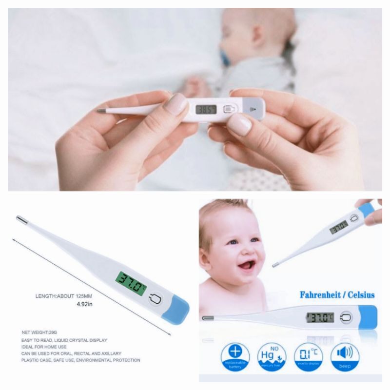 THERMOMETER DIGITAL ALAT PENGUKUR SUHU BADAN TUBUH BAYI BABY ANAK ...