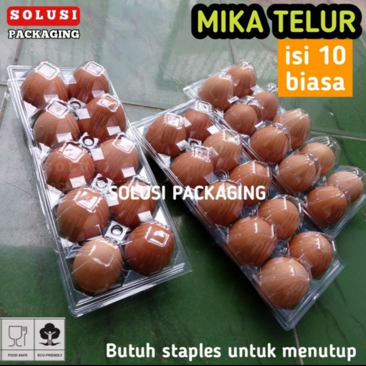 ISI 50 PCS TRAY TELUR MIKA ISI 10 TEMPAT TELUR KEMASAN MIKA TELUR ...