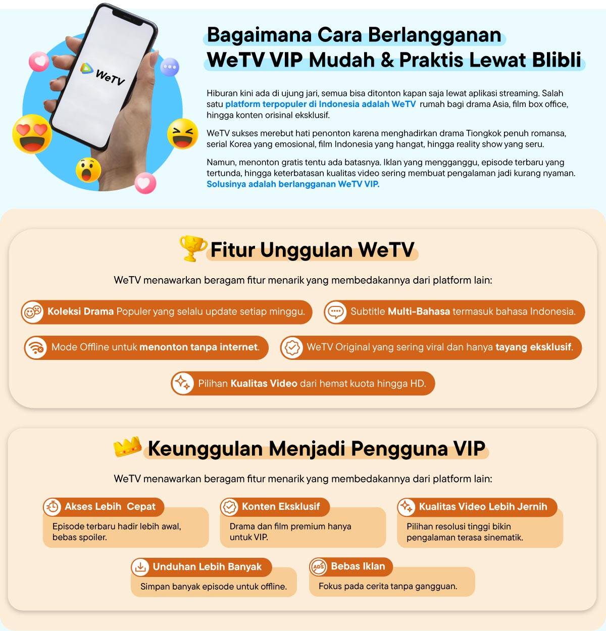 WETV VIP PREMIUM 1 BULAN BERGARANSI | Lazada Indonesia