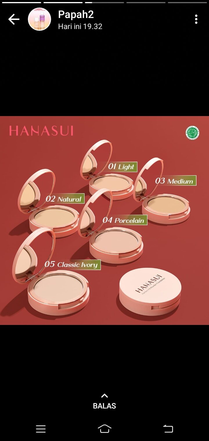 hanasui fit setting powder foundation | Lazada Indonesia