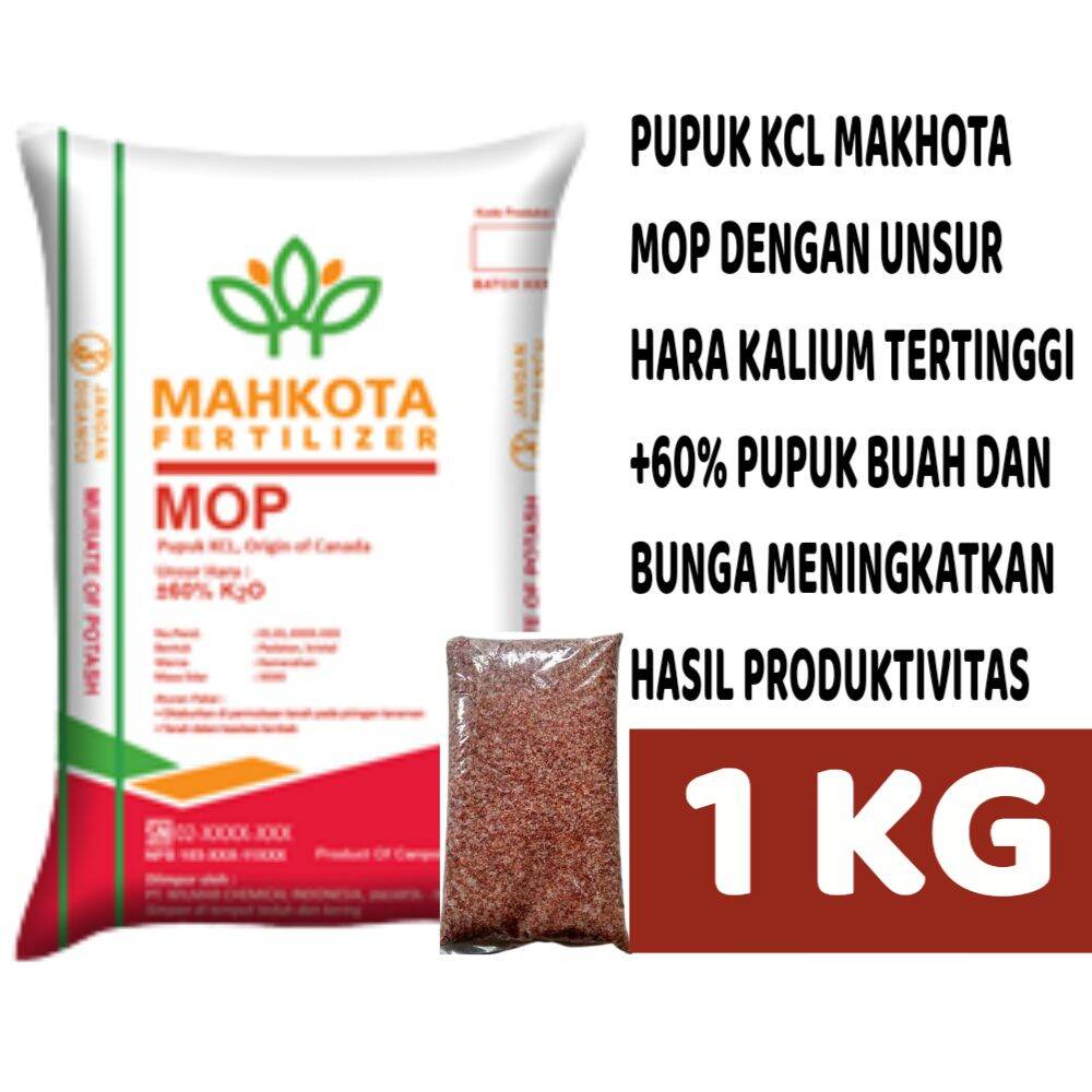 PUPUK KCL MAHKOTA (MOP) REPACK 1KG 5KG PUPUK BUAH PUPUK PELEBAT BUAH ...