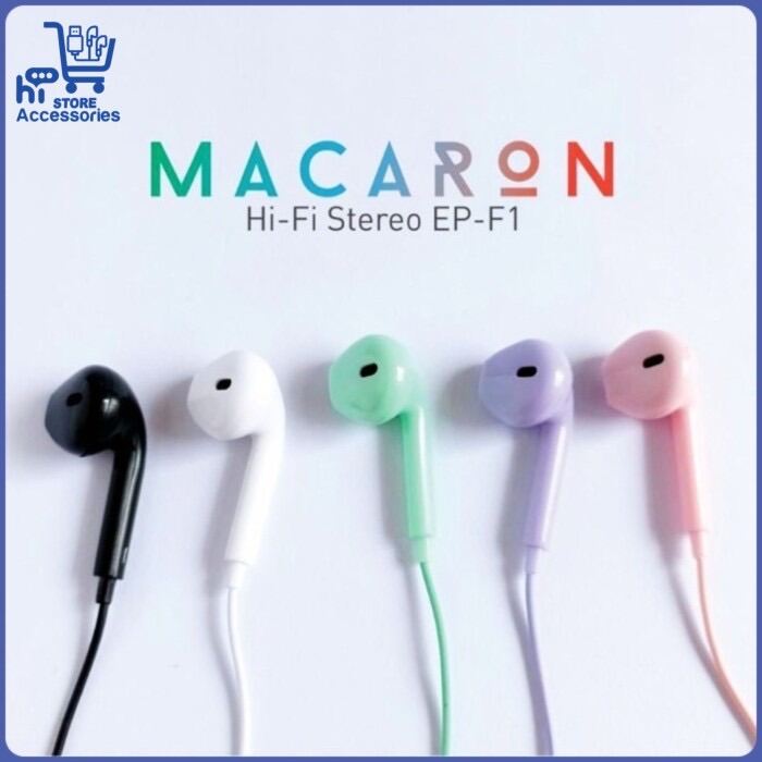 HF AK GLOSSY MAKARON | EARPHONE MACARON HENSET HANDSFREE SUPER BASS ...