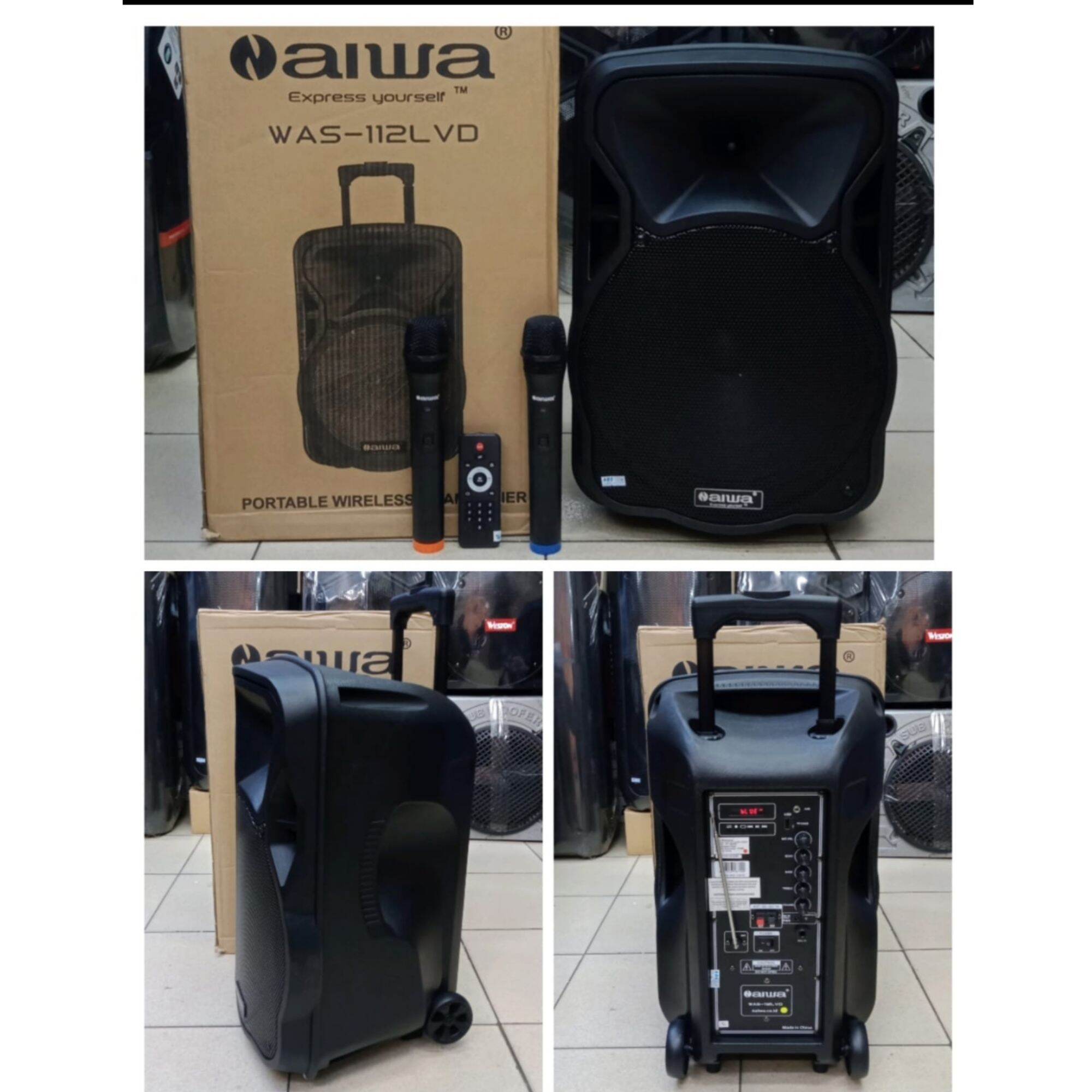 Speaker PORTABLE AIWA WAS 112 LVD SPEAKER BLUTOOTH AIWA KARAOKE ...