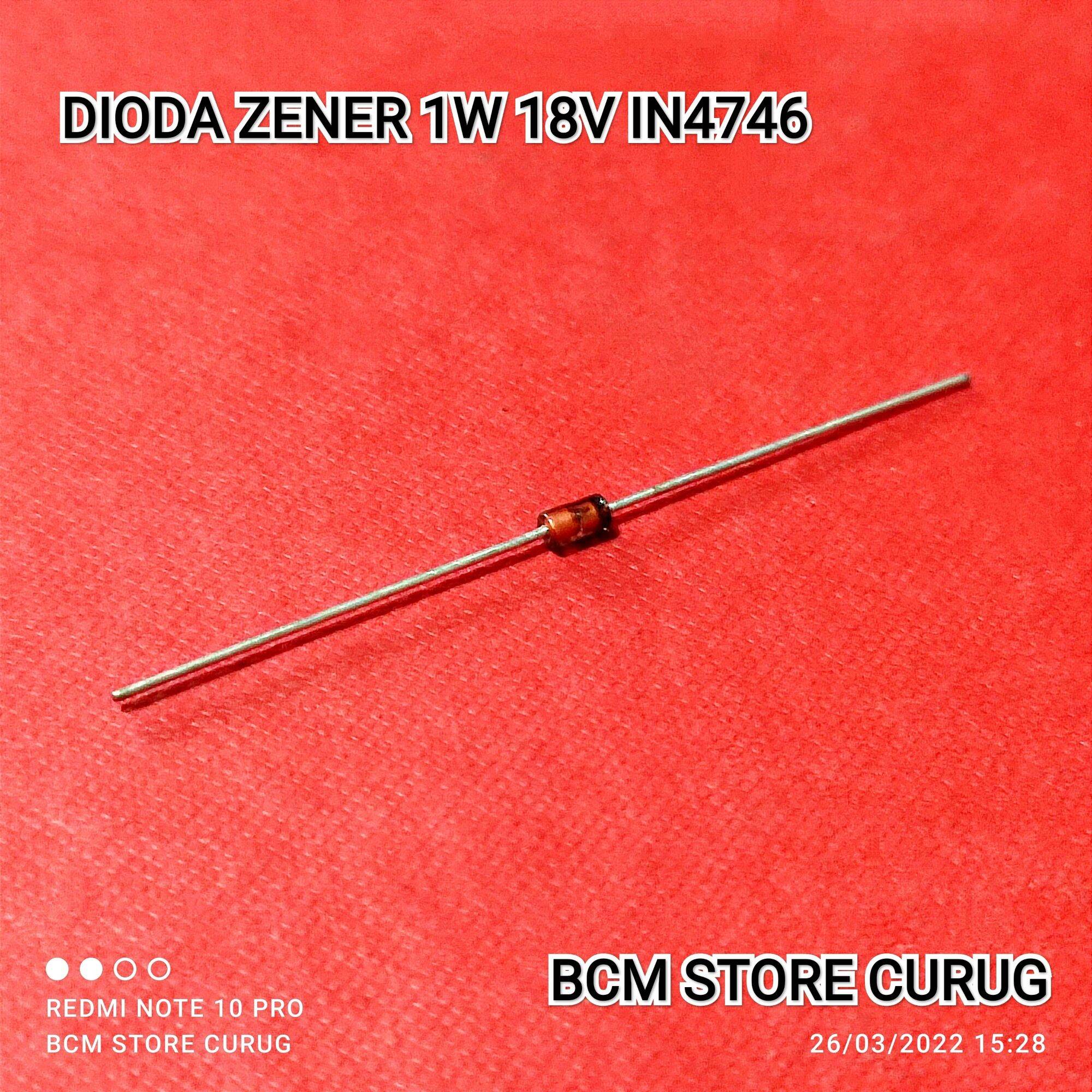 5 BUAH Dioda Zener 1 Watt 18V Dioda Zener 1W 18 Volt IN4746A 1N4746A ...